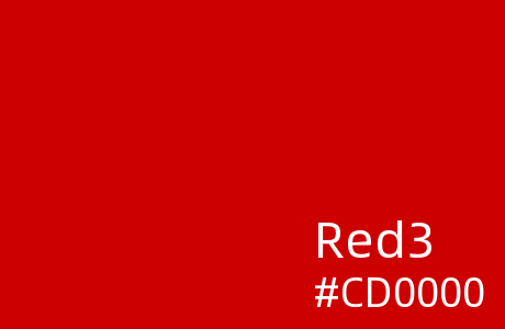 Red3 是什么颜色 - #CD0000是什么颜色 - Red3 HEX、RGB、HSL、HSV、CMYK、十六进制代码